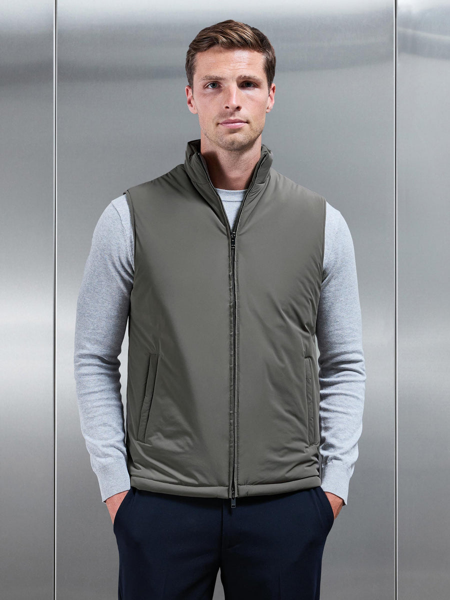 Padded Shell Gilet in Olive | ARNE UK