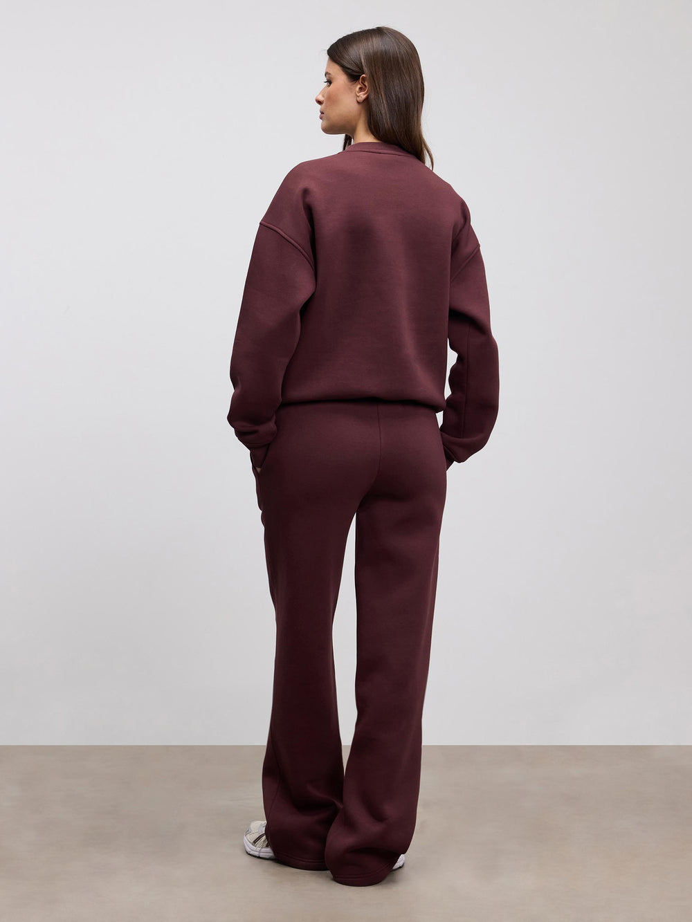 Womens Neoprene Sweatshirt in Burgundy | ARNE UK