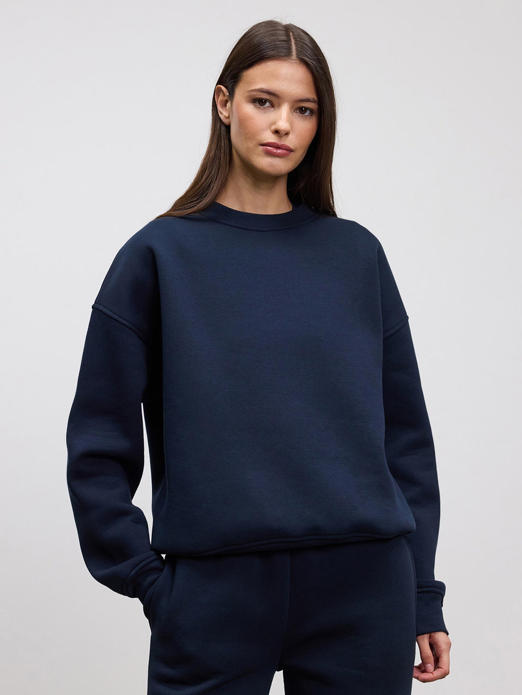 Womens Neoprene Sweatshirt in Navy | ARNE UK