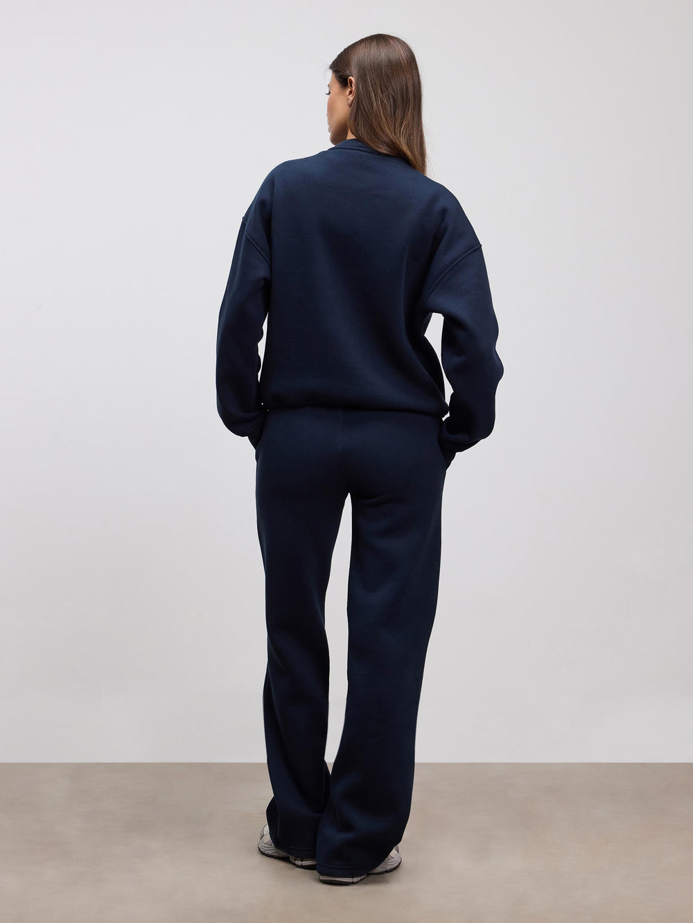 Womens Neoprene Straight Leg Jogger in Navy | ARNE UK
