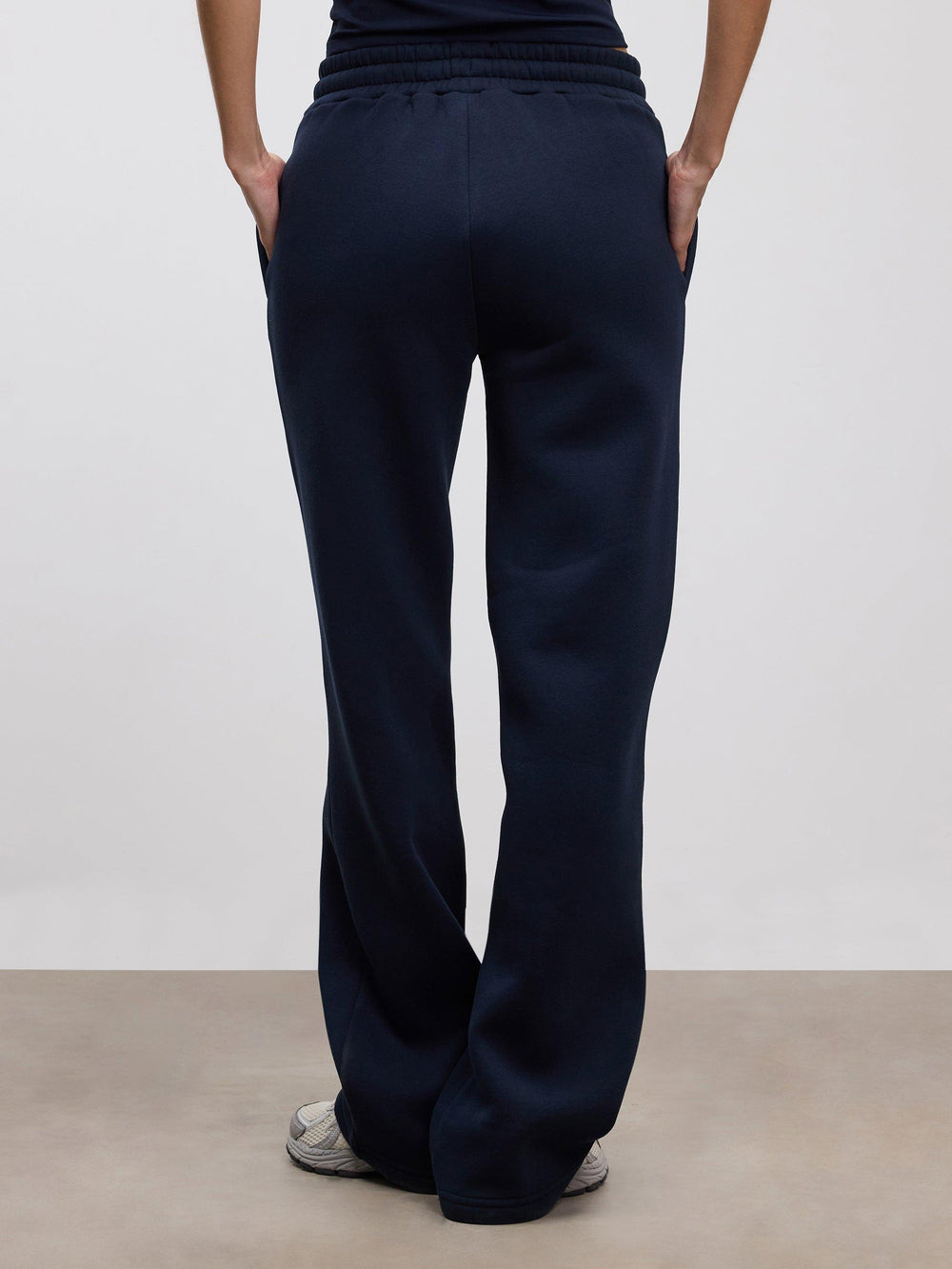 Womens Neoprene Straight Leg Jogger in Navy | ARNE UK