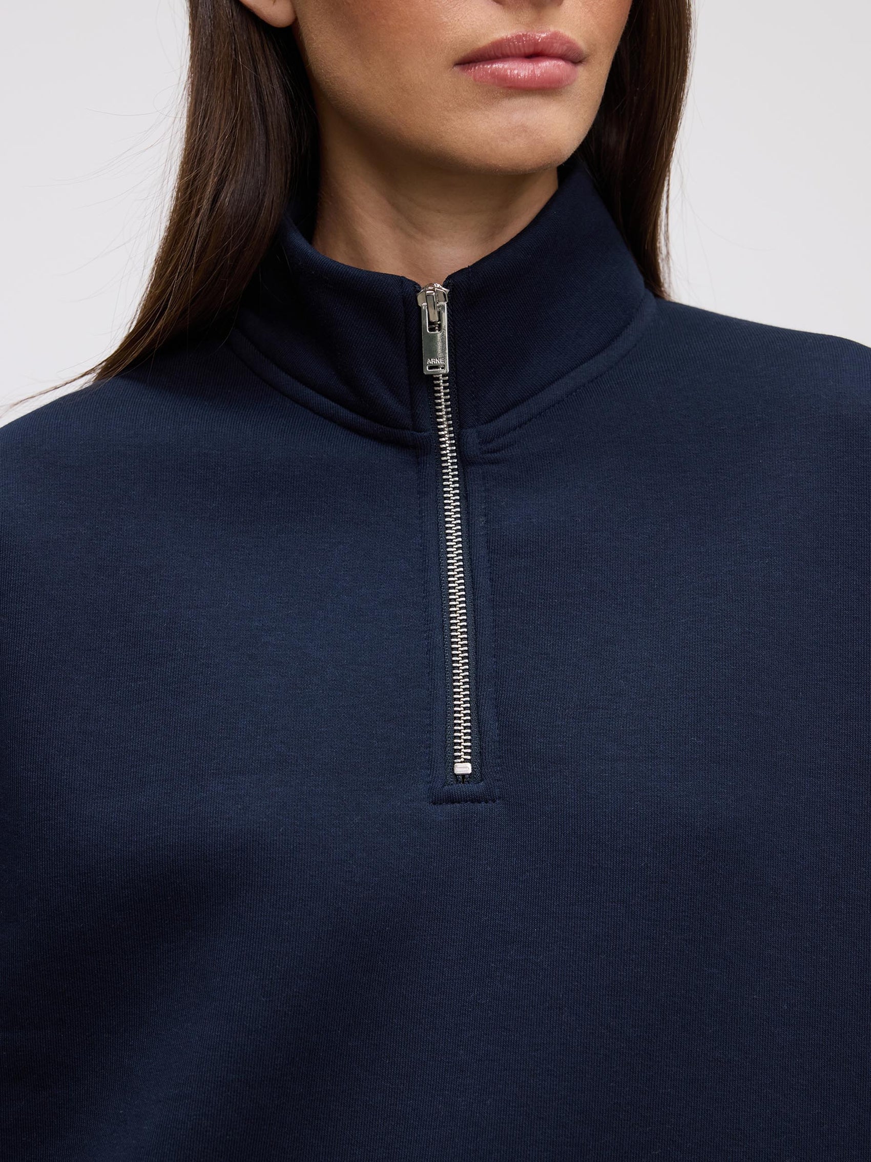 Womens Neoprene Half Zip in Navy | ARNE UK