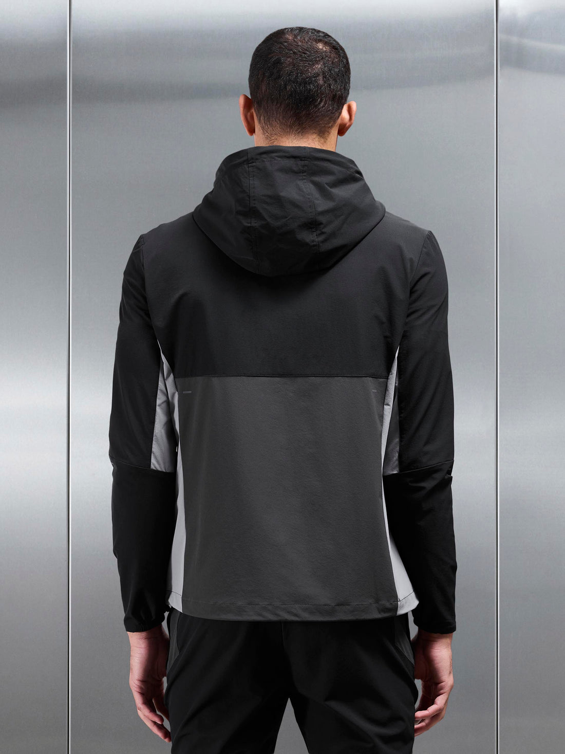 Active Colour Block Windbreaker in Black | ARNE UK