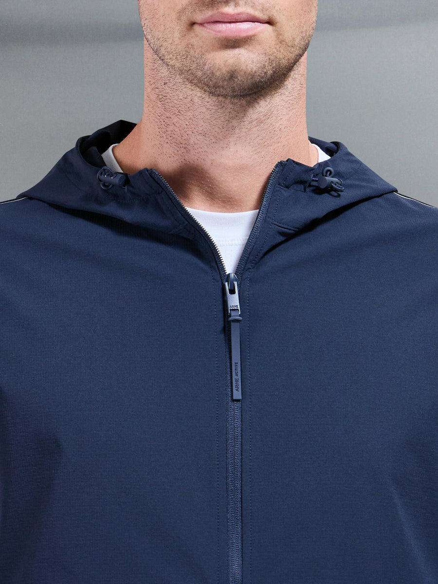 Active Technical Colour Block Windbreaker in Navy Light Blue | ARNE AU