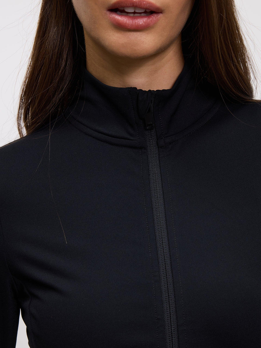 Womens Active Zip Through Jacket in Black | ARNE UK