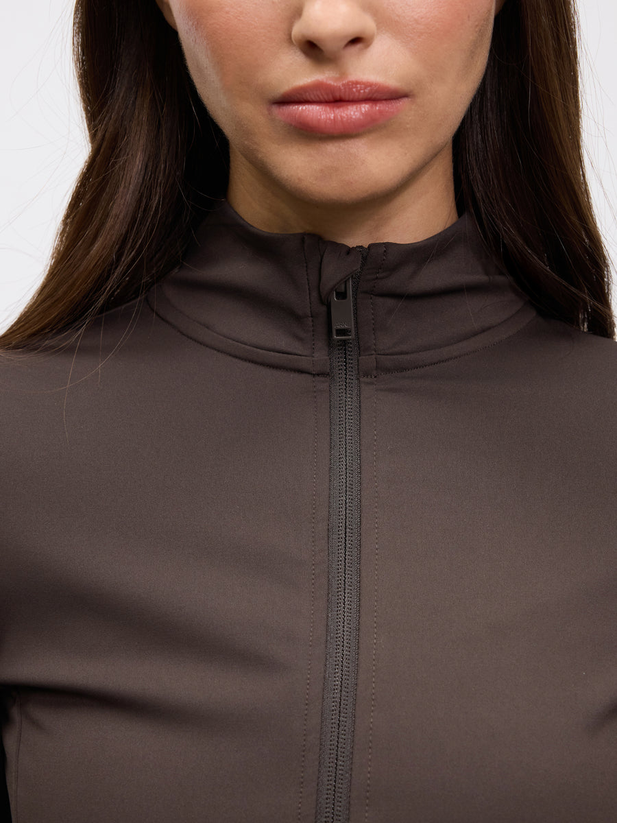Womens Active Zip Through Jacket in Brown | ARNE UK