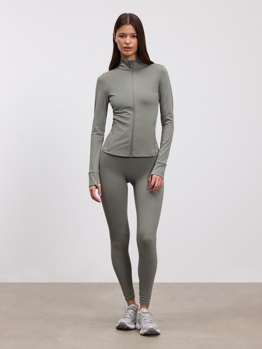 Womens Active Zip Through Jacket in Sage | ARNE UK