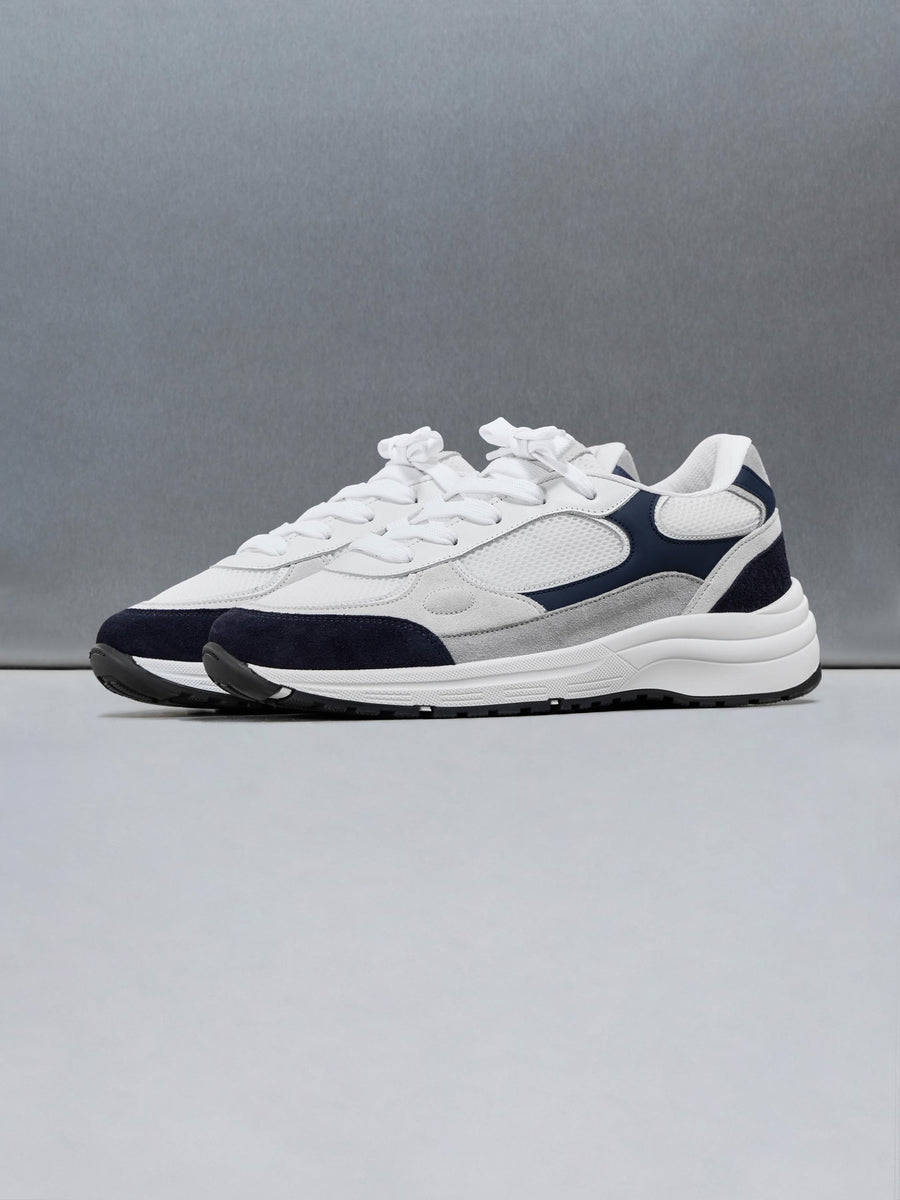 Apollo Runner in White Navy | ARNE US