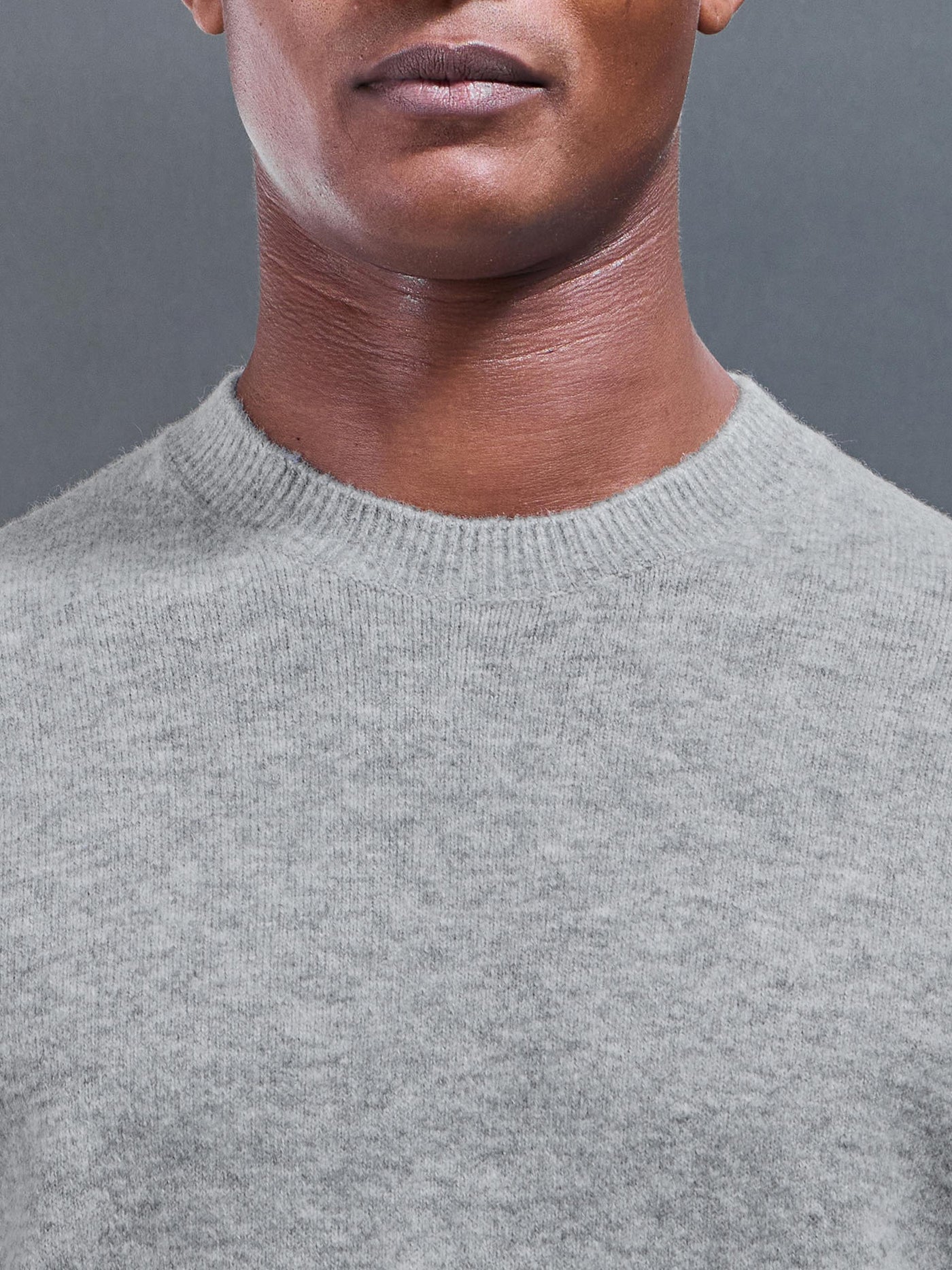 Chunky Wool Sweatshirt in Marl Grey | ARNE UK