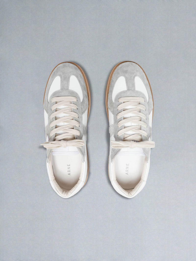 Classic Court Trainer in White Grey | ARNE UK