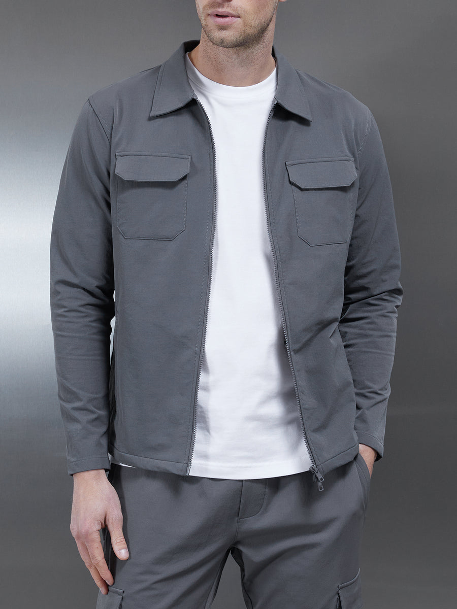 ARNE Men's Cargo Jacket in Grey | ARNE UK