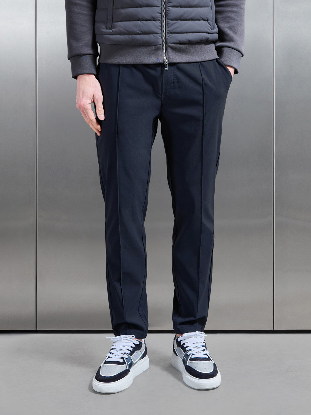 Essential Nylon Trouser in Navy | ARNE UK