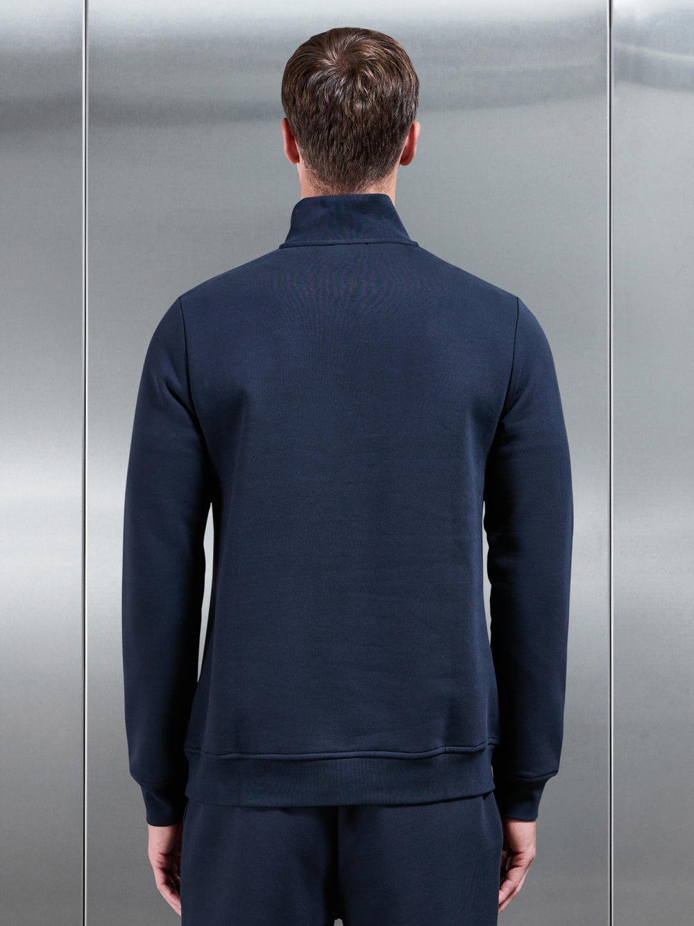 Essential Slim Half Zip in Navy | ARNE UK