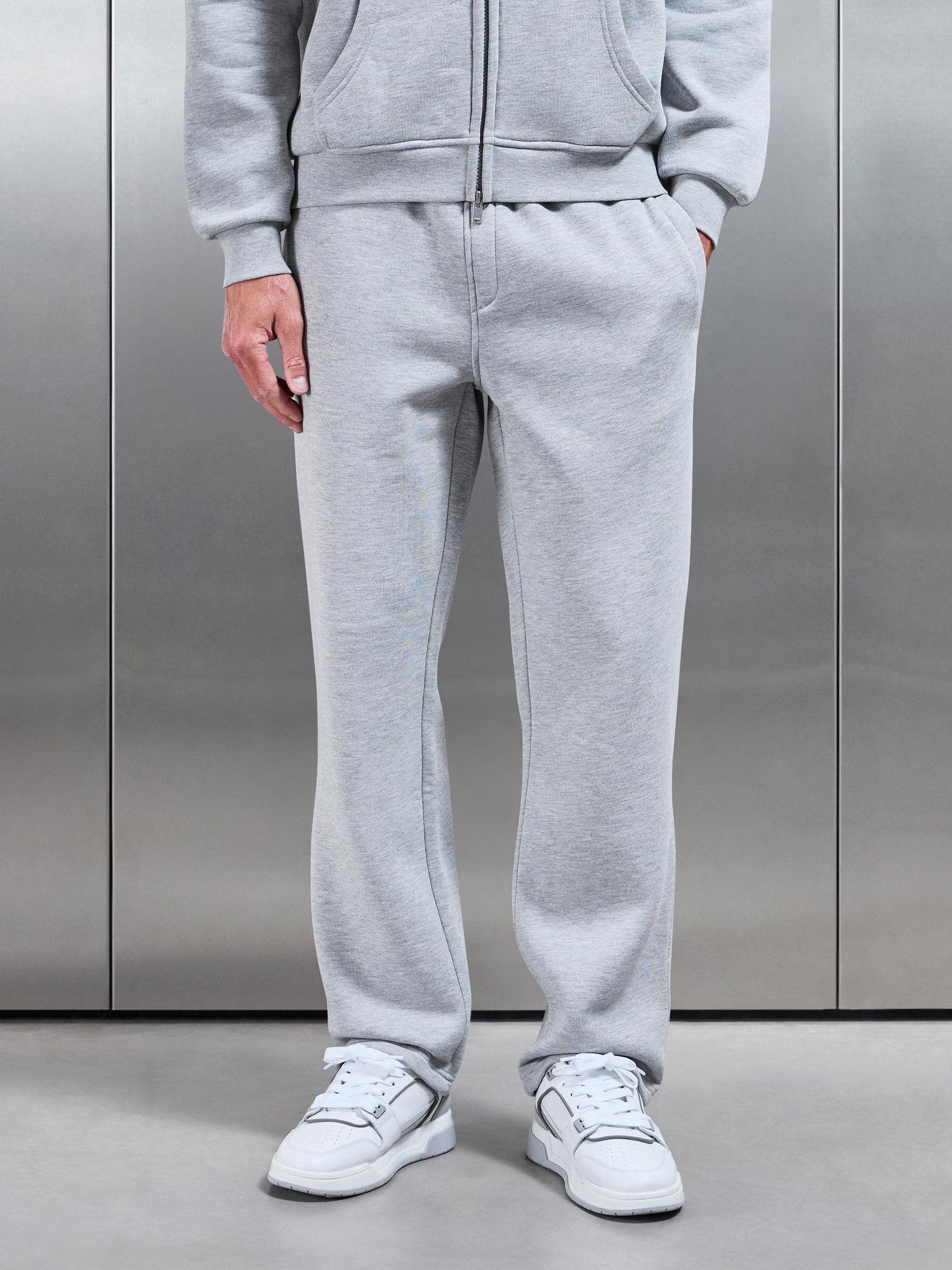 Essential Straight Leg Jogger in Marl Grey | ARNE UK