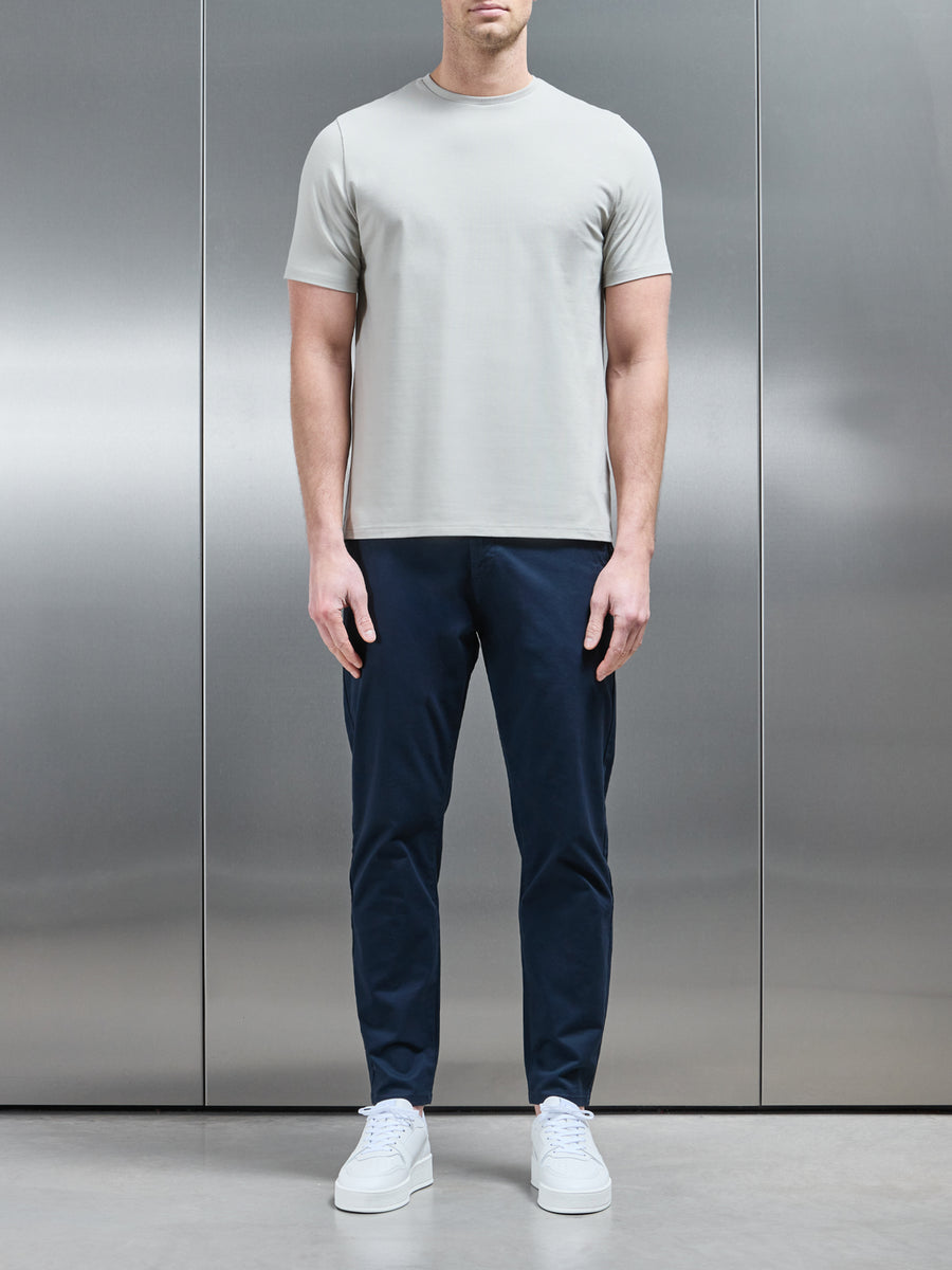 Essential Slim Fit Cotton Stretch T-Shirt in Stone | ARNE UK