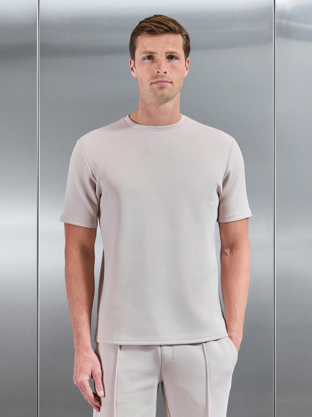 Everyday Luxe T-Shirt in Beige | ARNE UK
