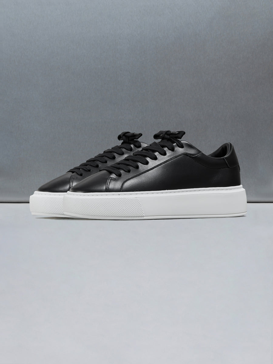 Essential Leather Trainer in Black | ARNE UK
