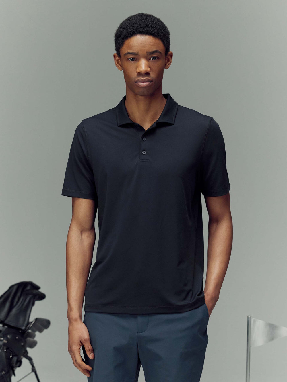 Golf Polo Shirt in Navy | ARNE UK