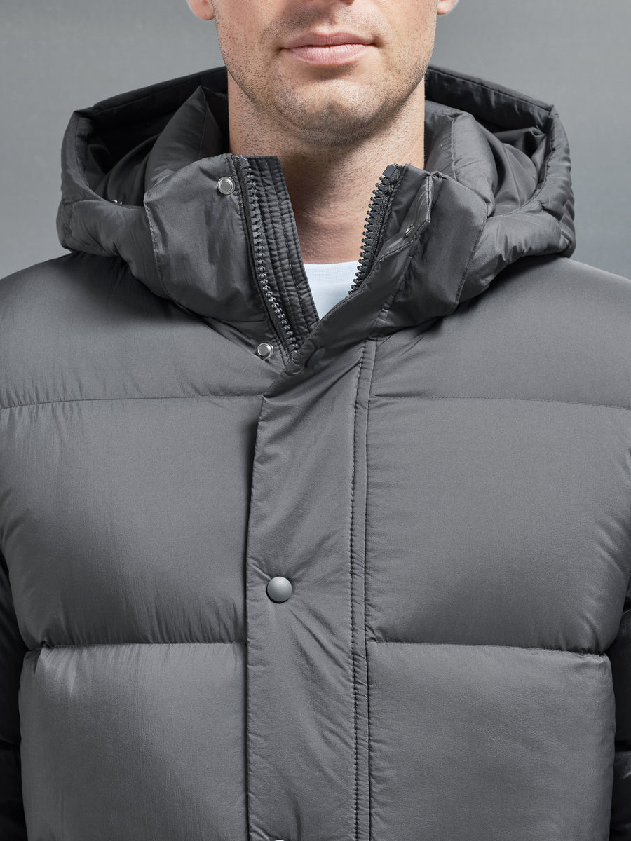 Goose Down Short Length Jacket in Grey | ARNE UK