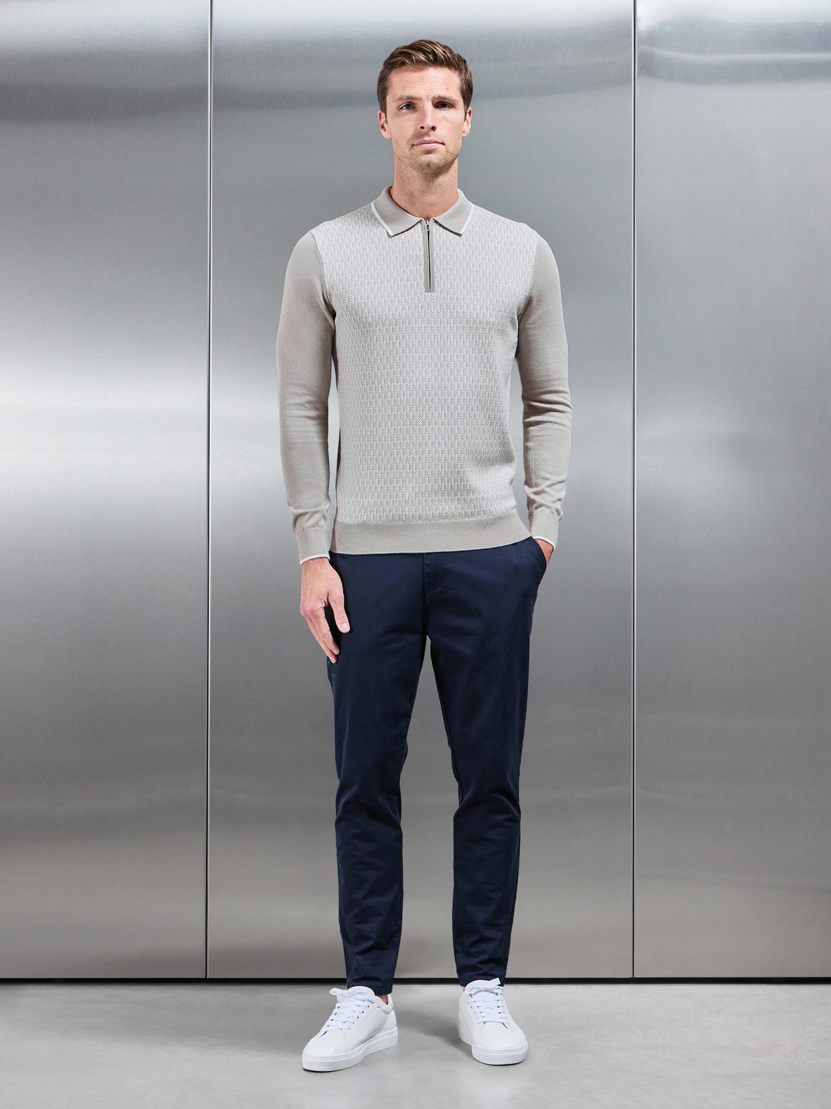 Men's Long Sleeve Polo Shirts | ARNE UK