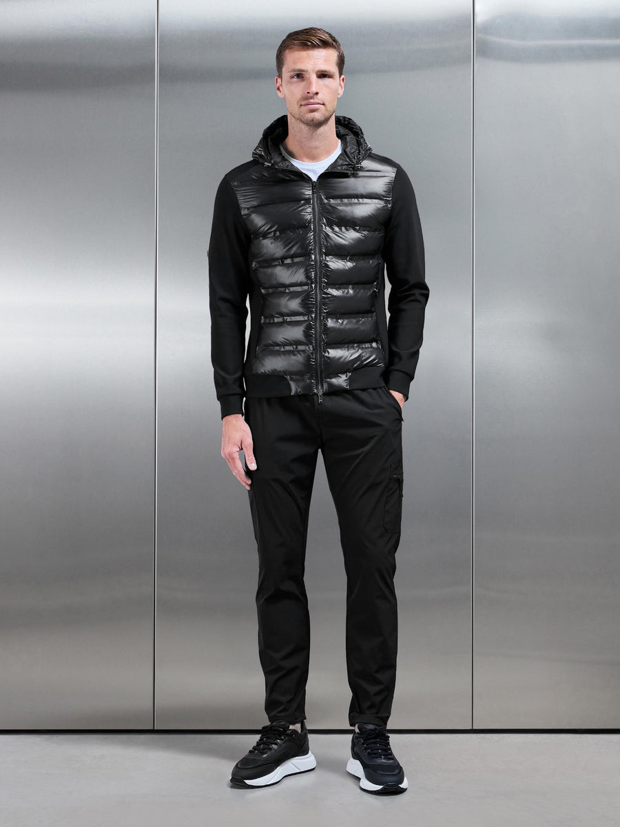Hybrid Puffer Jacket in Black | ARNE UK