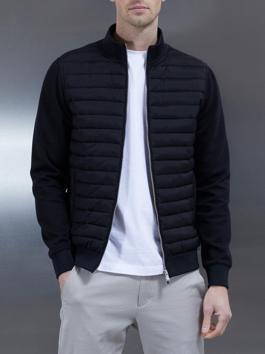 Hybrid Quilted Jacket in Black ARNE