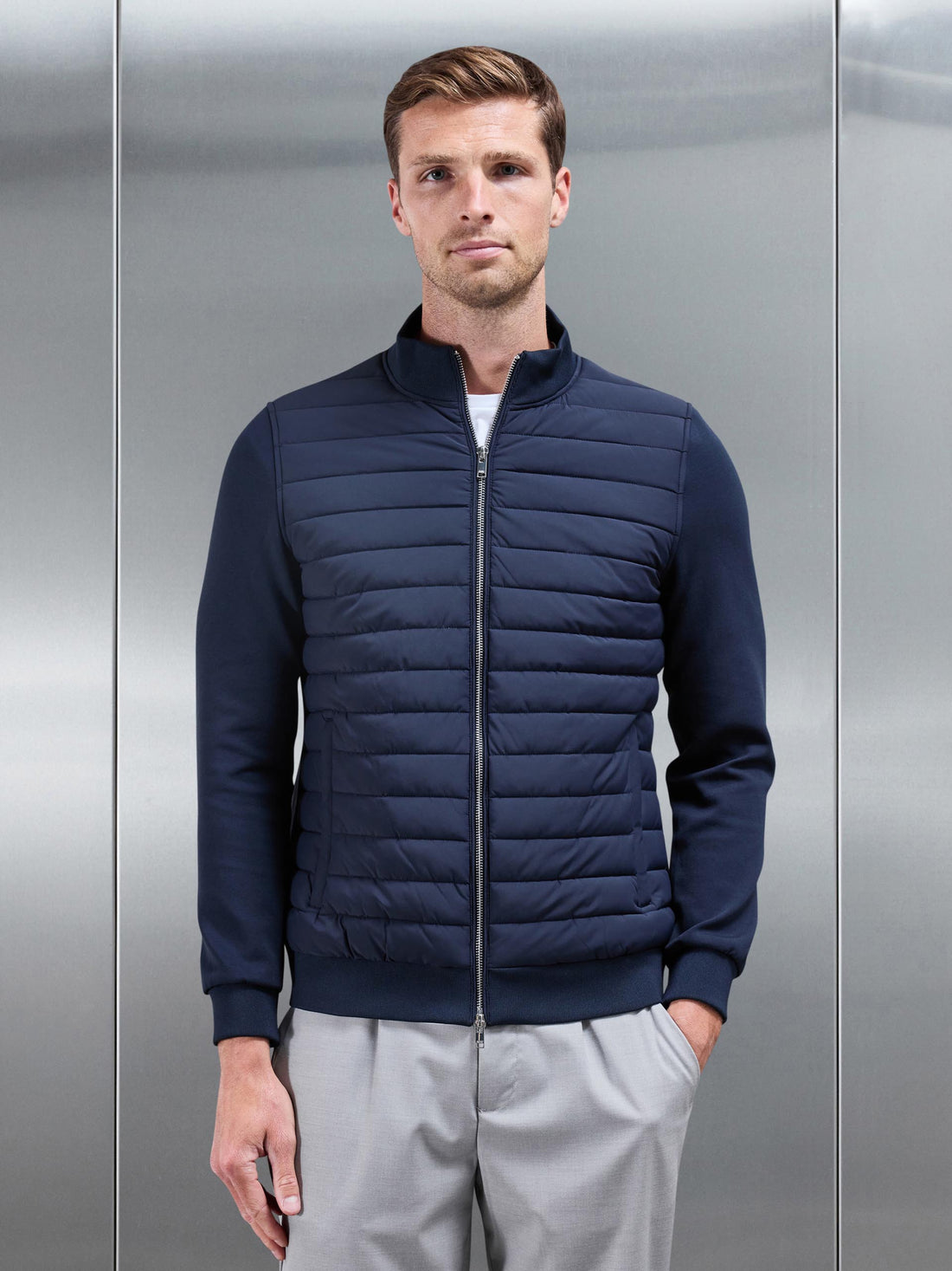 Men's Hybrid Jackets | Men's Quilted Front Jackets | ARNE UK