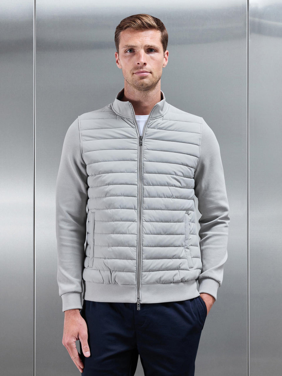 Hybrid Quilted Jacket in Stone | ARNE US