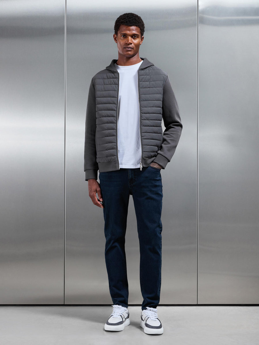 Hybrid Quilted Windbreaker in Grey | ARNE UK