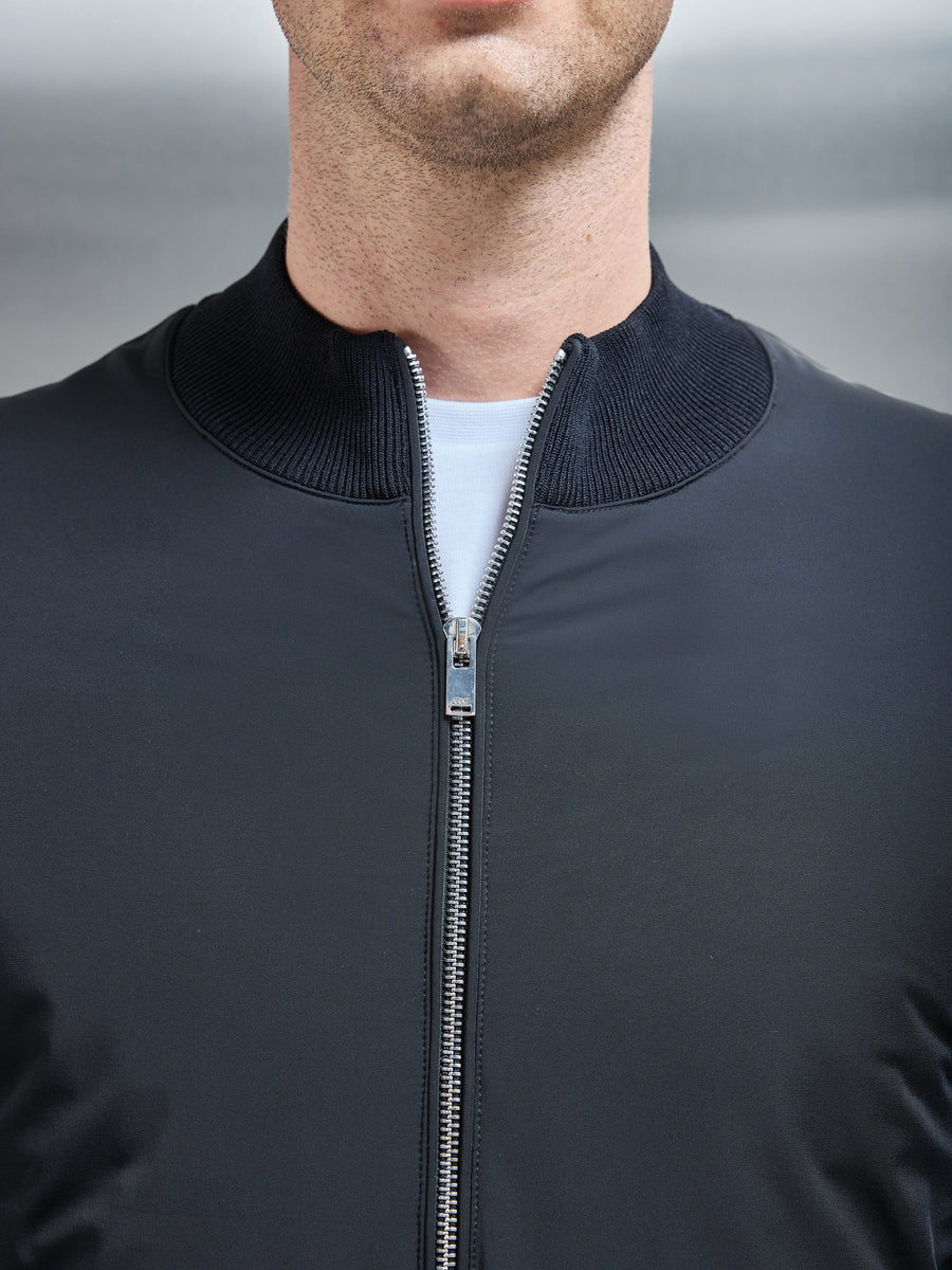 Hybrid Knitted Jacket in Black | ARNE UK