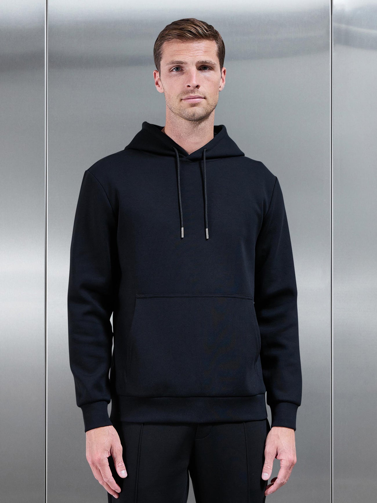 Interlock Jersey Hoodie in Black | ARNE UK