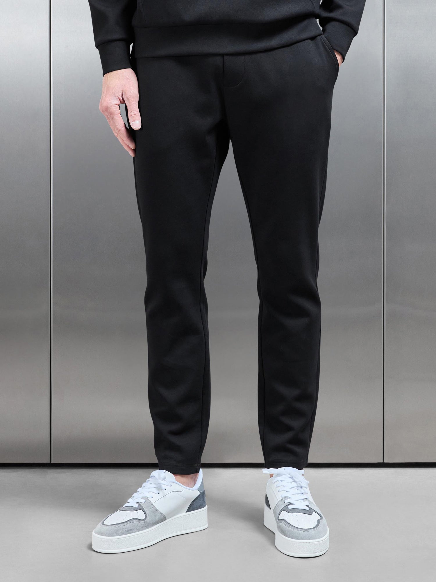 Interlock Jersey Essential Jogger in Black | ARNE UK