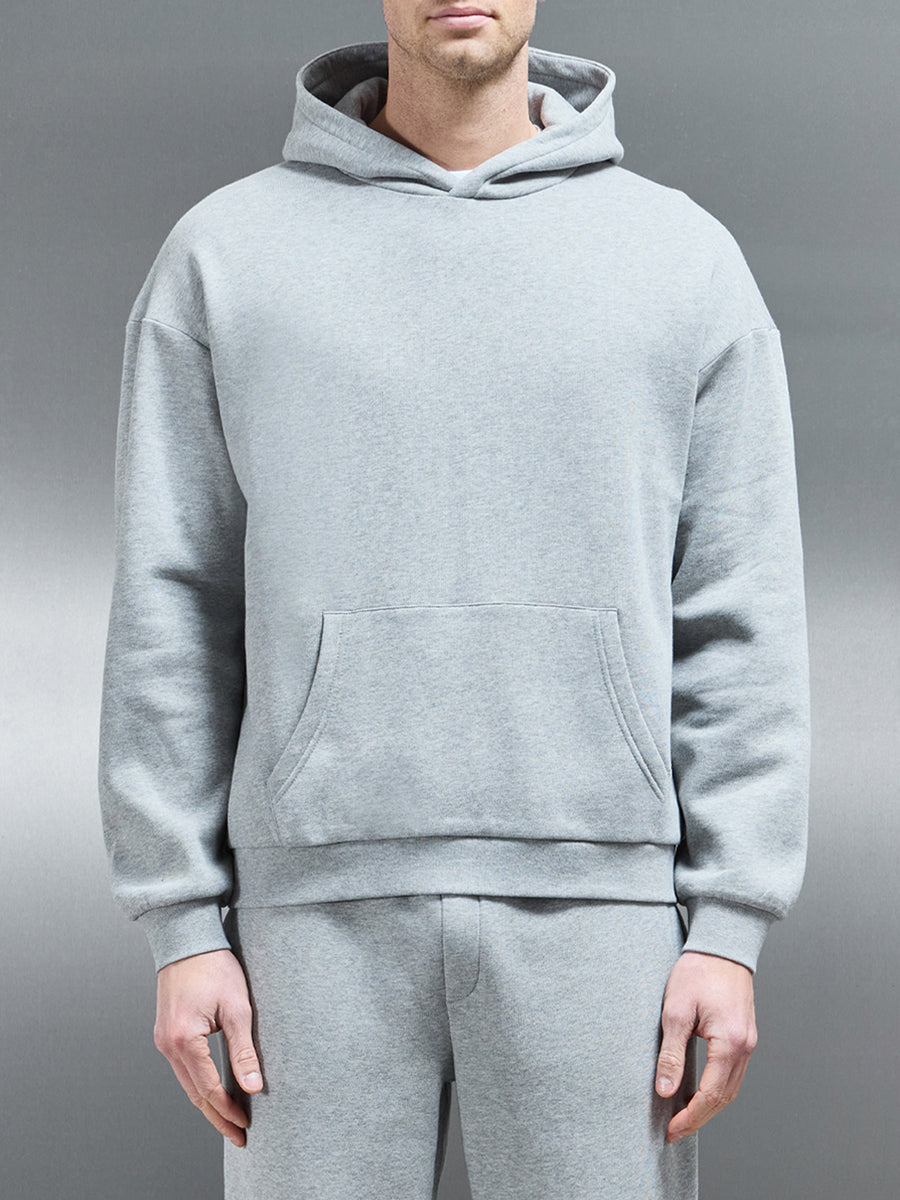 Interlock Neoprene Hoodie in Marl Grey | ARNE UK