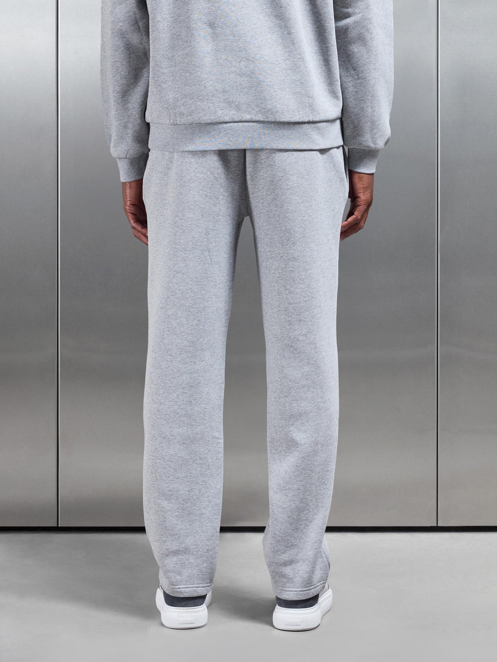 Neoprene Straight Leg Jogger in Marl Grey | ARNE IE