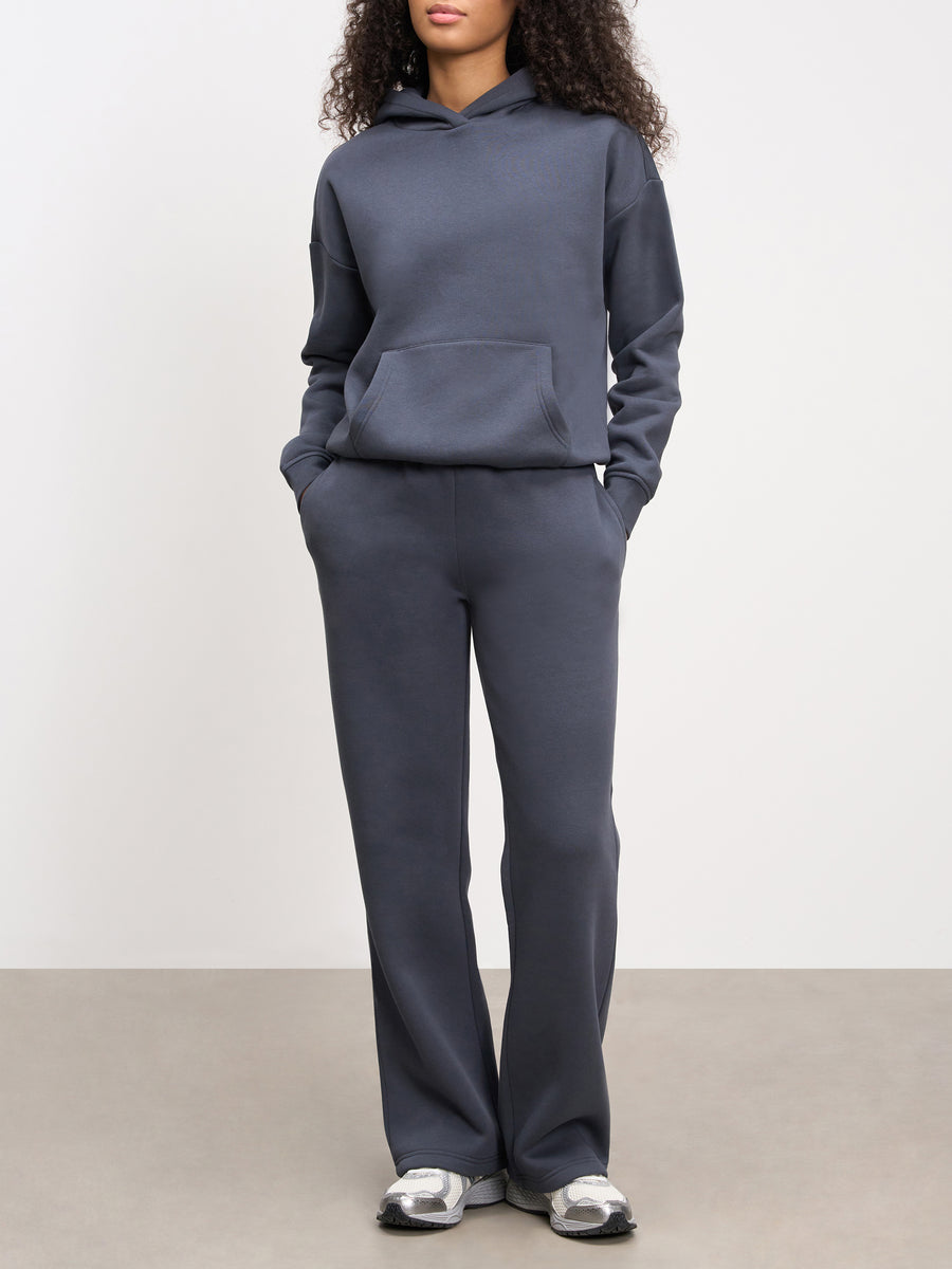 Womens Neoprene Hoodie in Slate Blue | ARNE UK