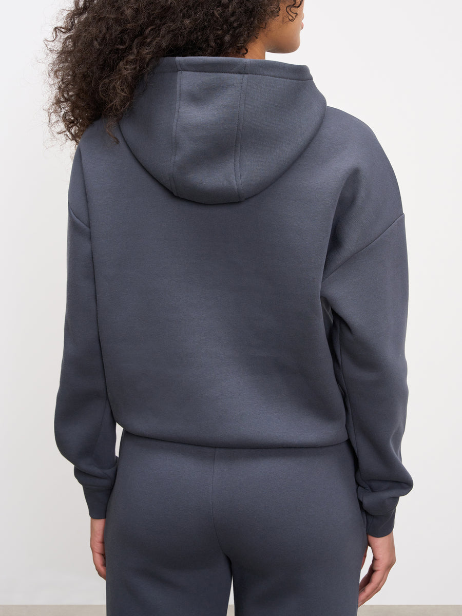 Womens Neoprene Hoodie in Slate Blue | ARNE UK