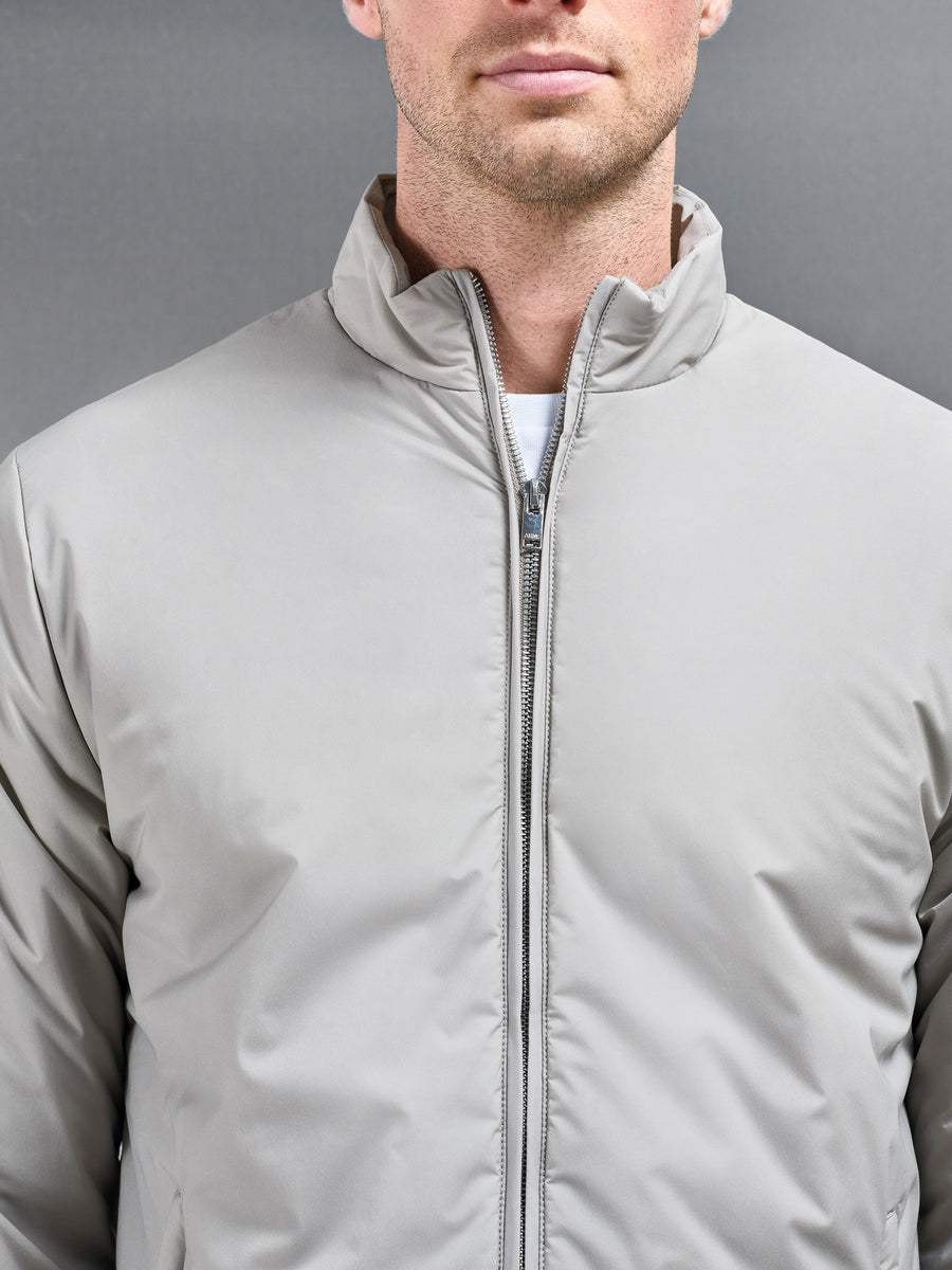 Padded Shell Zip Through Jacket in Stone | ARNE UK
