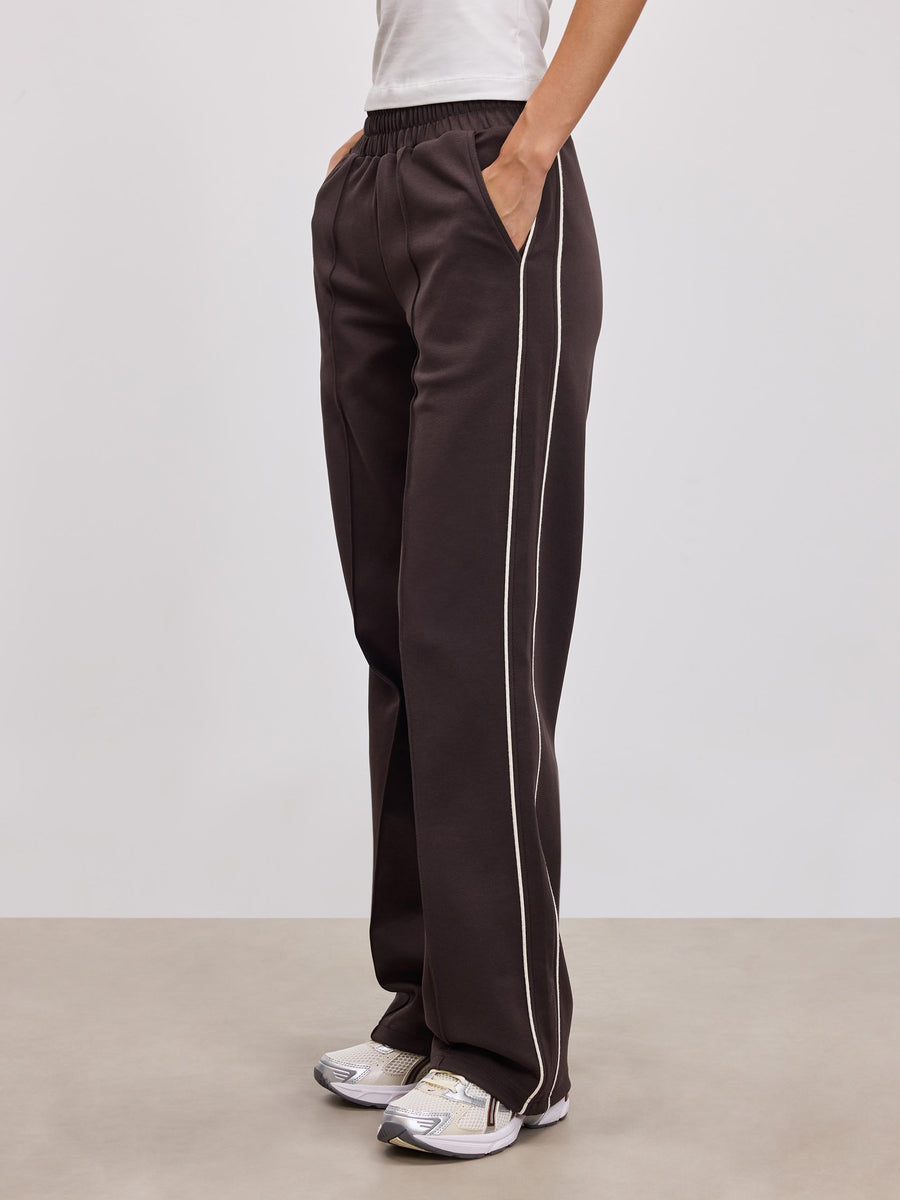 Womens Piping Track Pant in Brown | ARNE UK