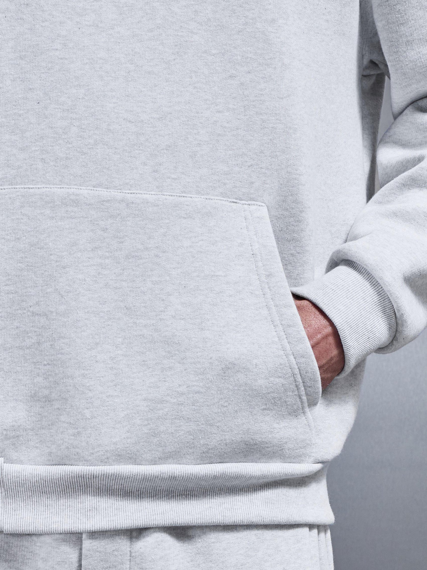 Relaxed Fit Hoodie in Marl Grey | ARNE UK
