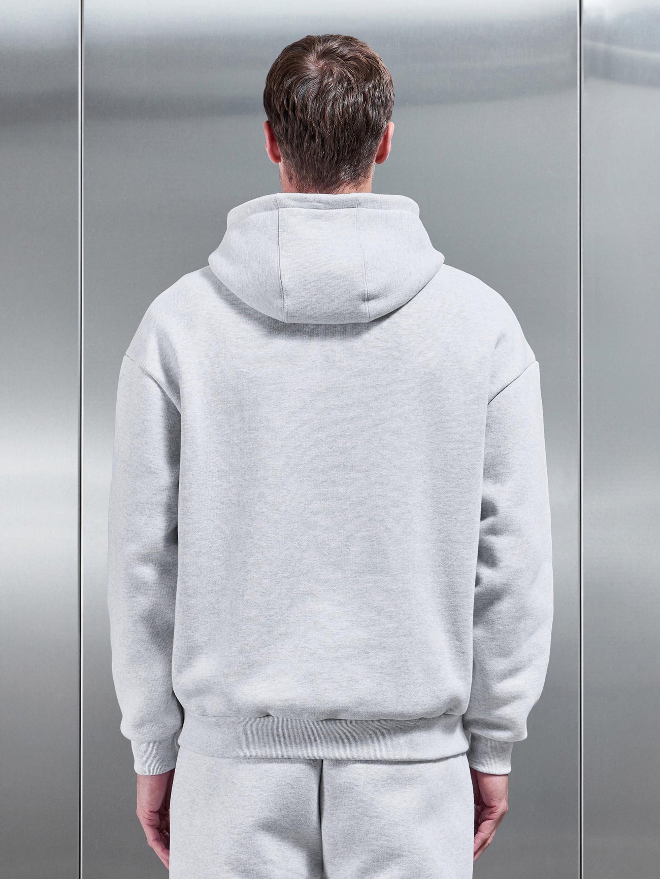 Relaxed Fit Hoodie in Marl Grey | ARNE UK