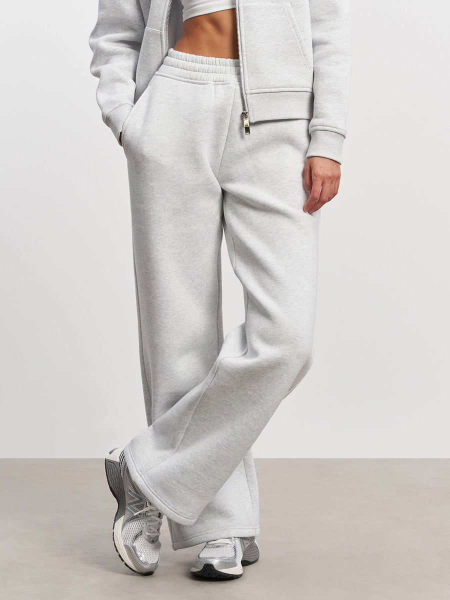 Womens Relaxed Straight Leg Jogger in Marl Grey | ARNE UK