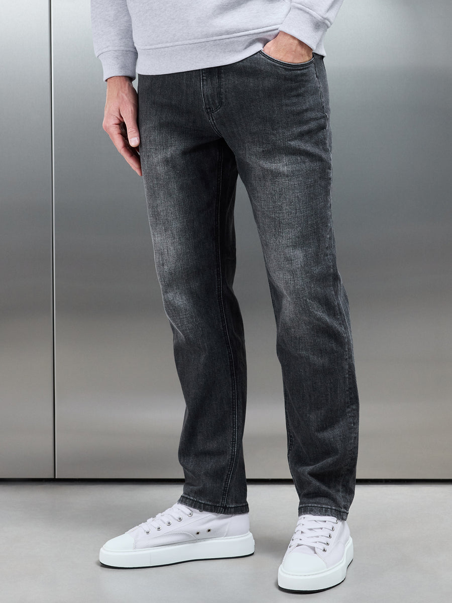 Relaxed Fit Denim Jeans in Grey Wash | ARNE UK