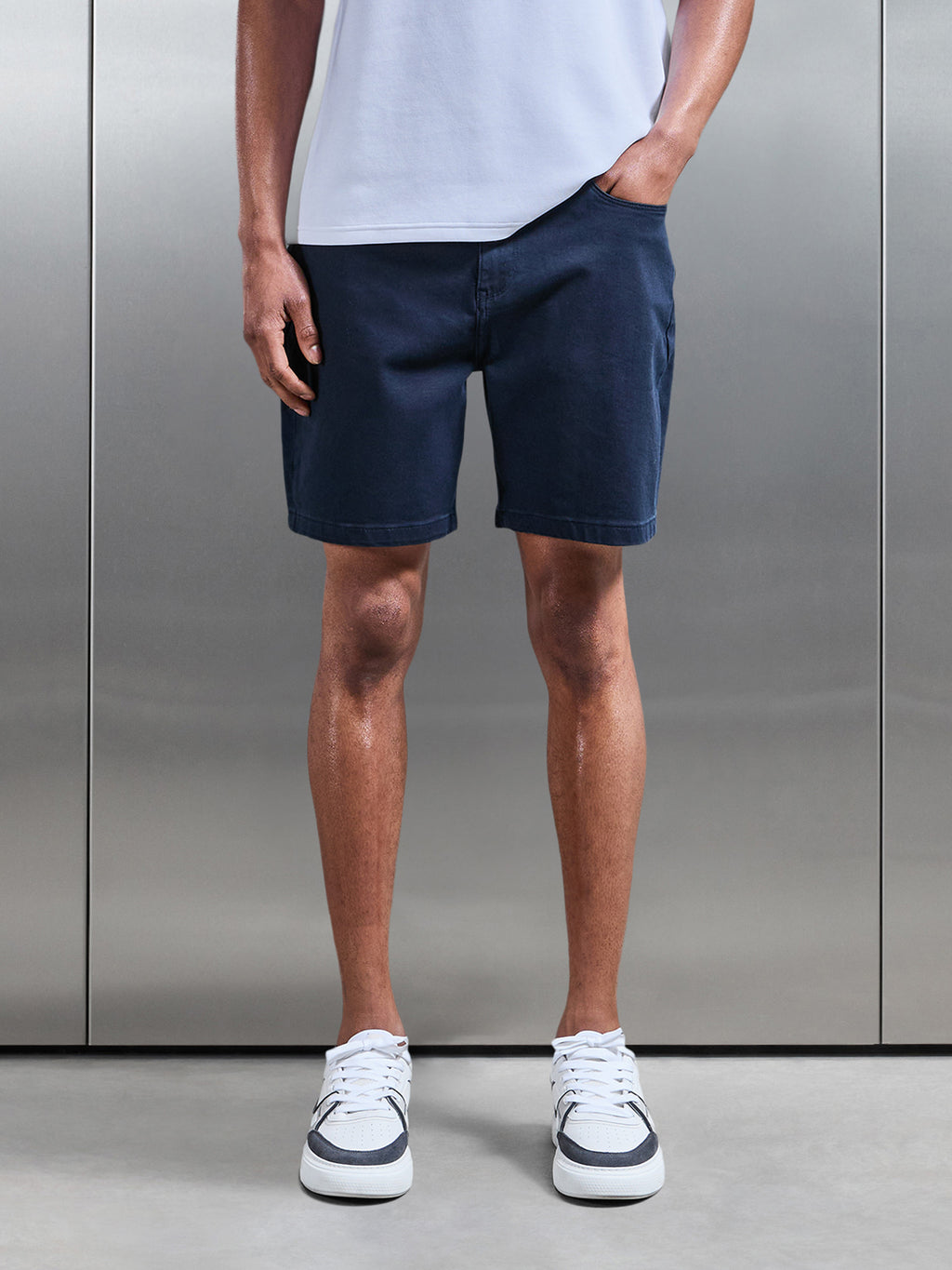 Relaxed Fit Denim Short in Navy | ARNE UK