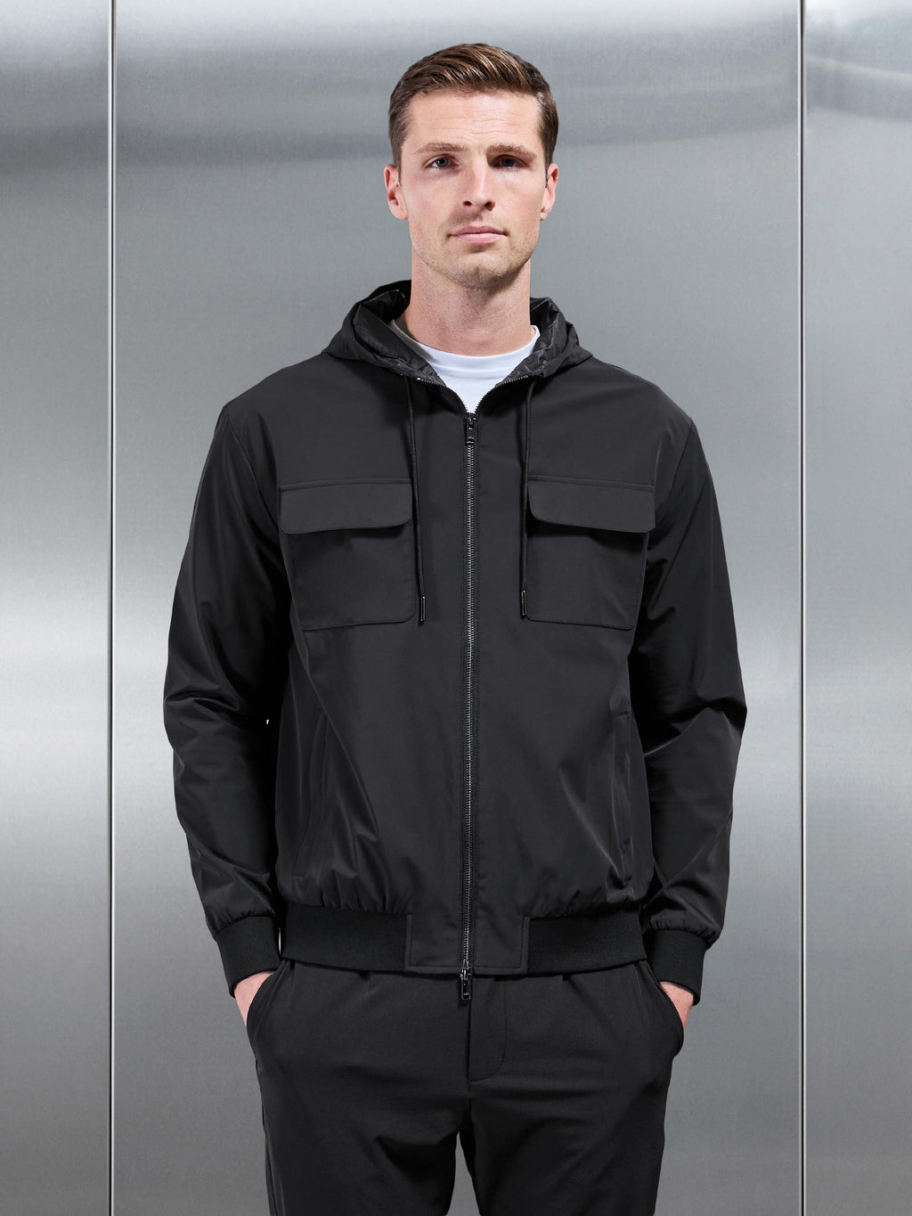 Shell Cargo Windbreaker in Black | ARNE UK