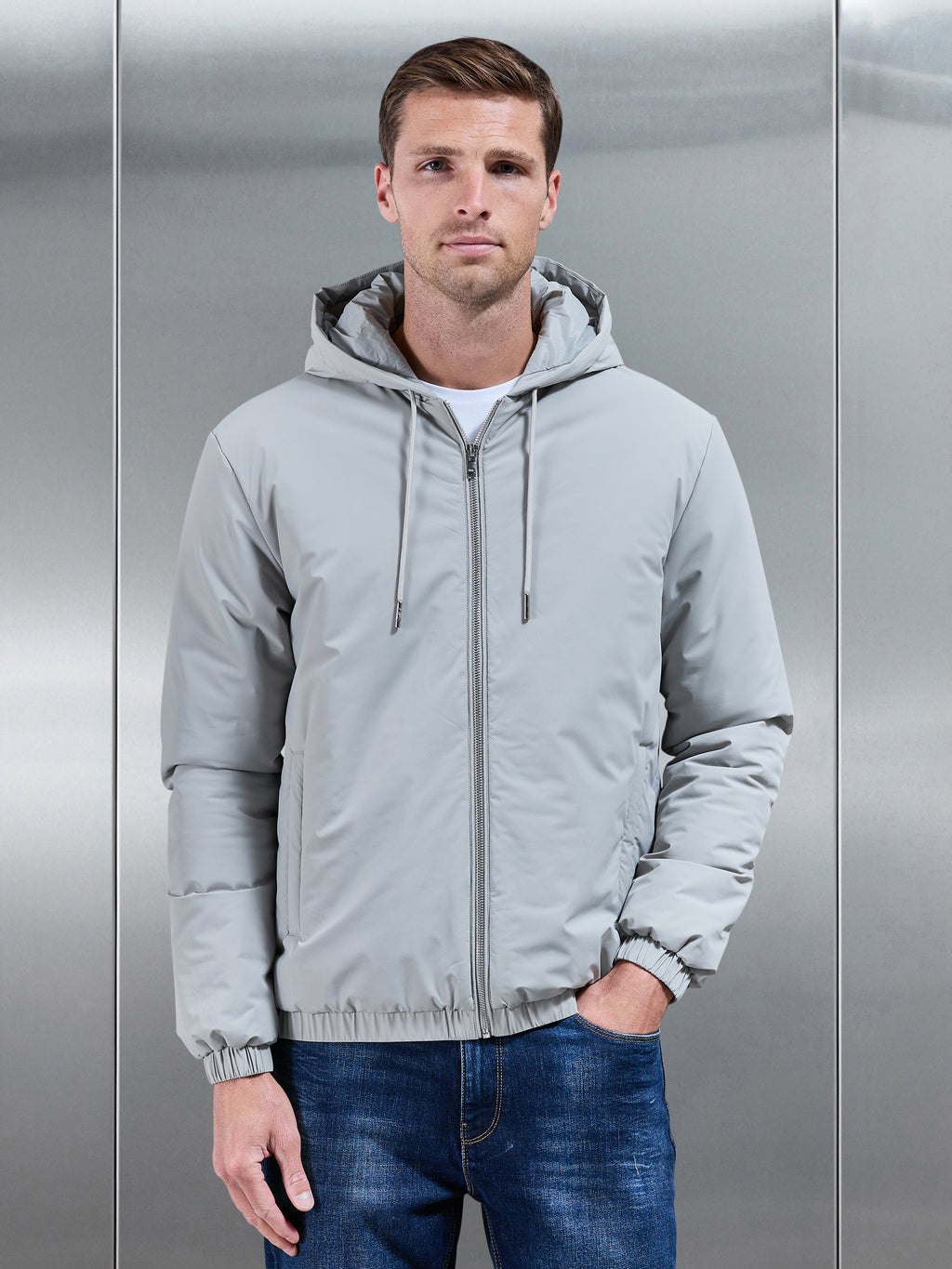 Shell Padded Windbreaker in Stone | ARNE UK