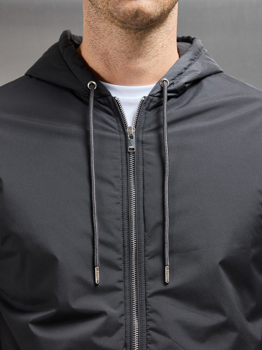 Shell Padded Windbreaker in Grey ARNE