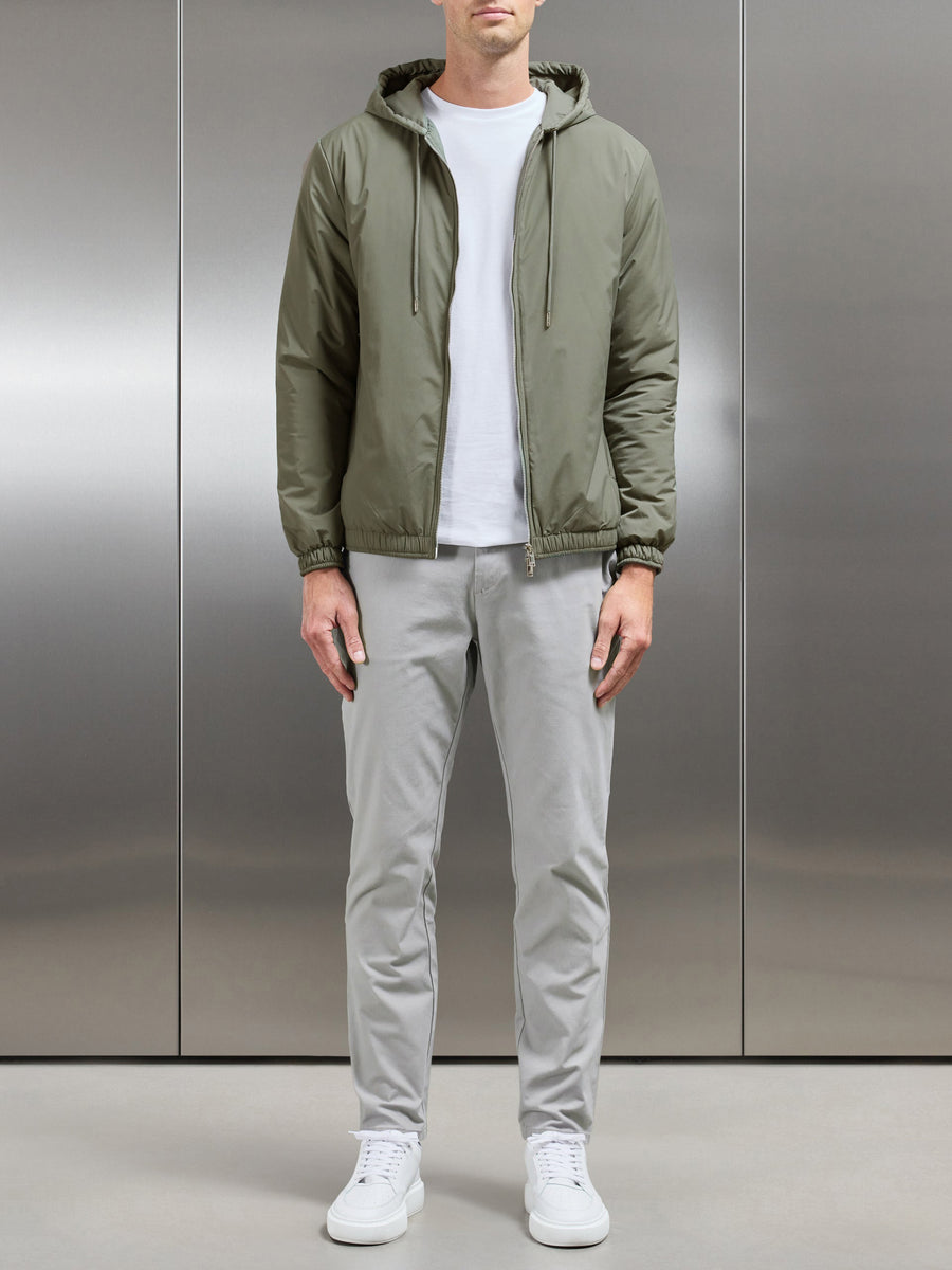 Shell Padded Windbreaker in Olive ARNE