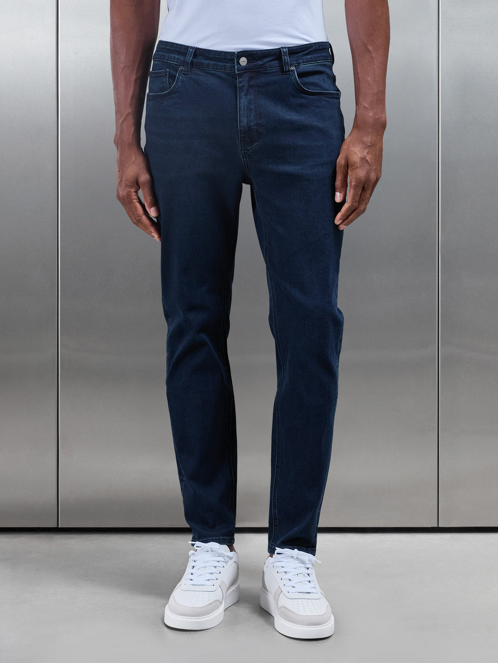 Slim Fit Denim Jeans in Navy | ARNE UK