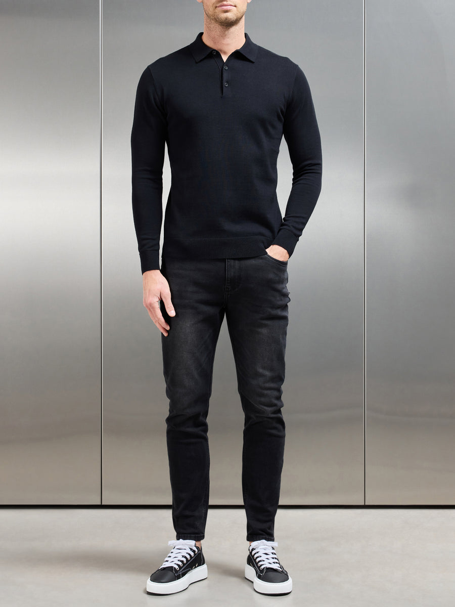 Slim Fit Denim Jeans in Black Wash | ARNE UK