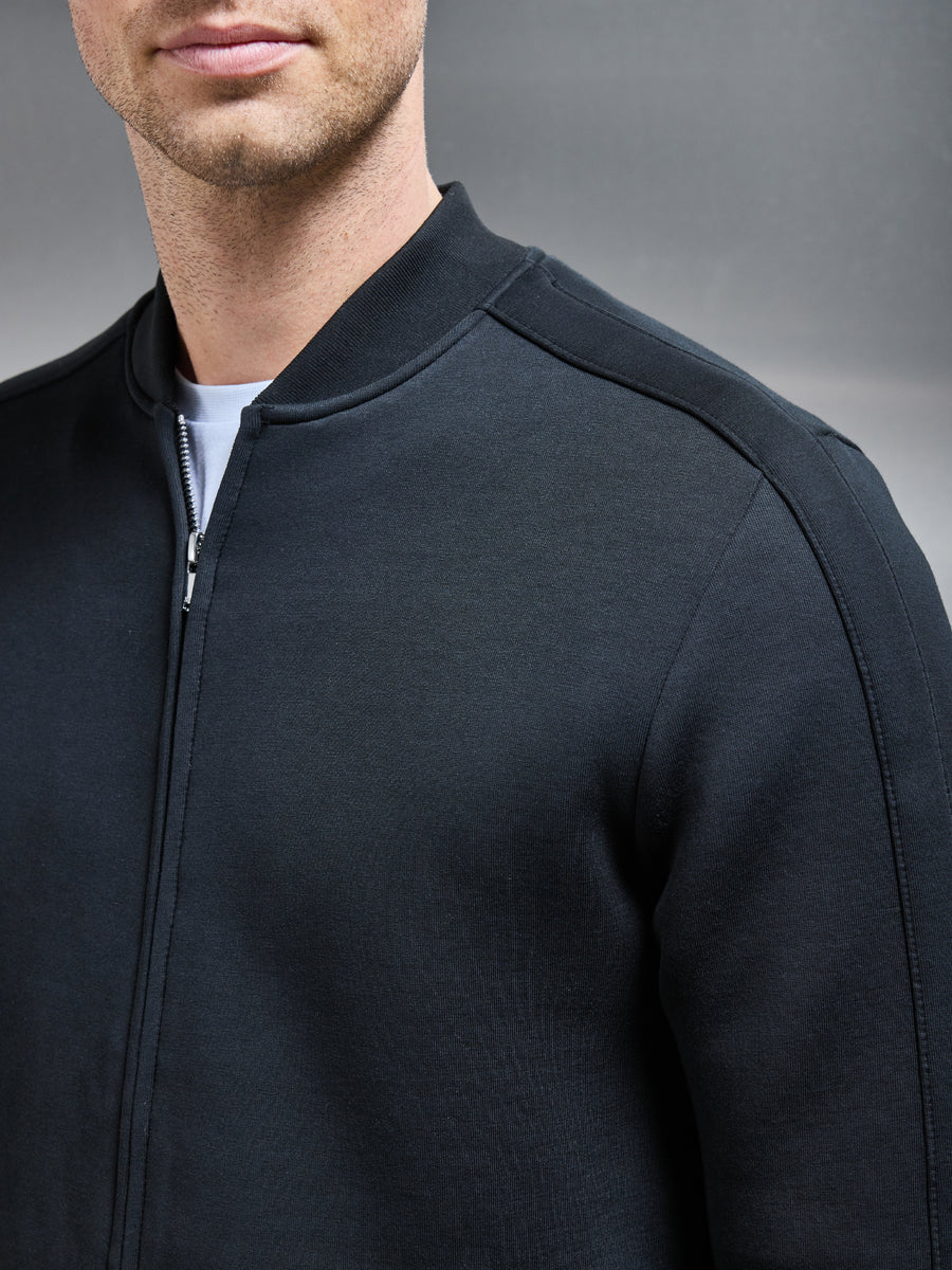 Smart Jersey Bomber Jacket in Black | ARNE UK